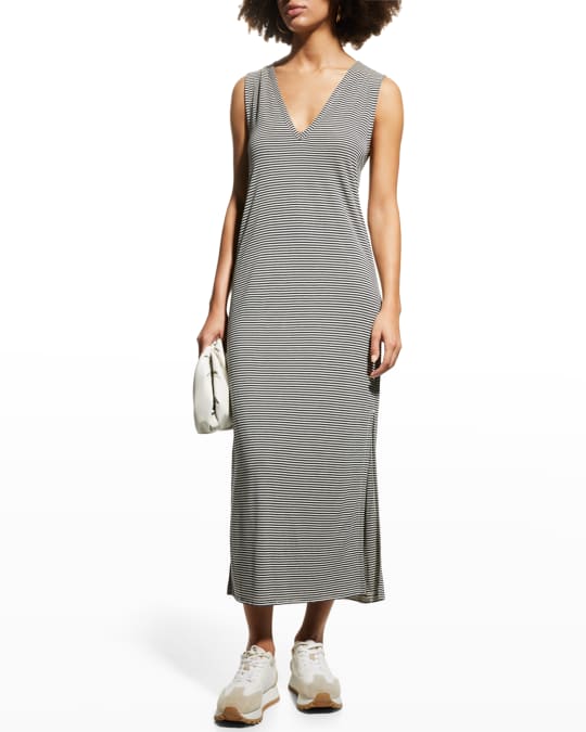 Rag & Bone Michal Knit Striped Midi Muscle Dress | Neiman Marcus