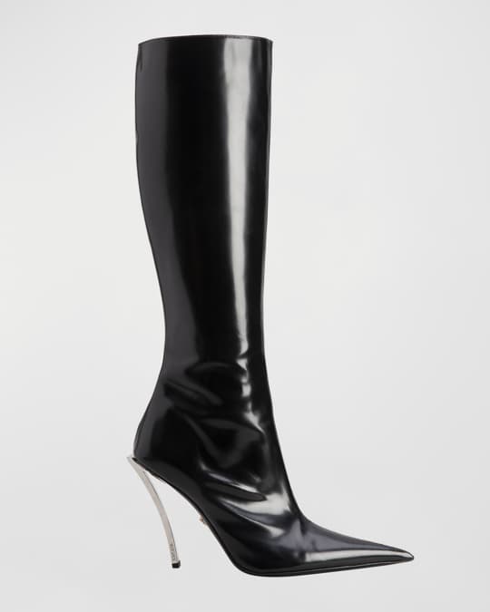 Versace Metal Heel Boots | Neiman Marcus