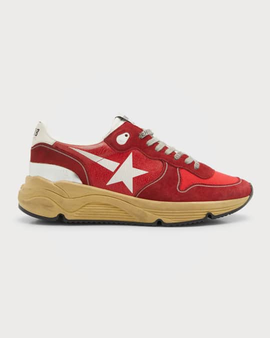 Golden Goose Men's Running Sole Crackle Leather Sneakers | Neiman Marcus