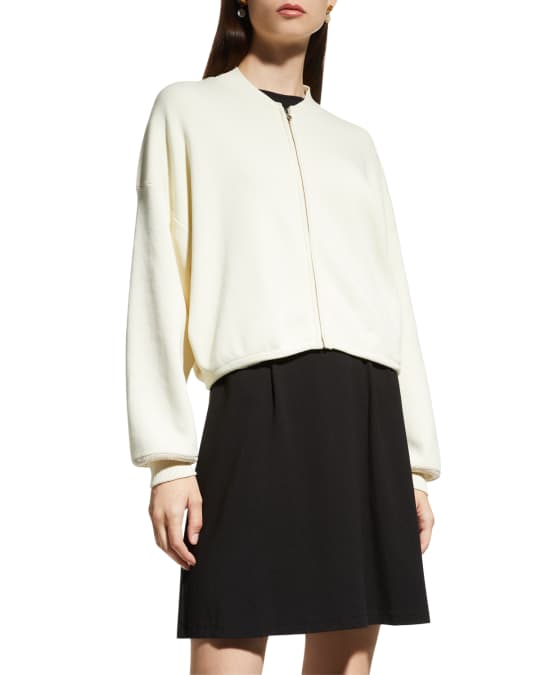 Theory Ribbed-Cuff Bomber Jacket | Neiman Marcus