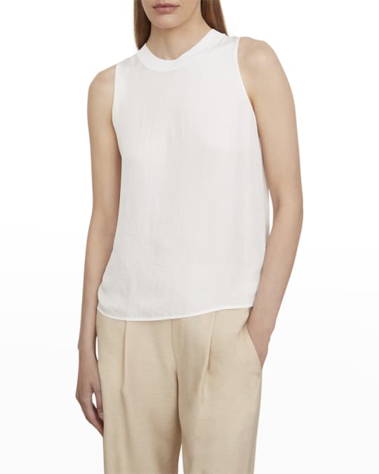 Vince Rib Trim Crew Neck Shell | Neiman Marcus