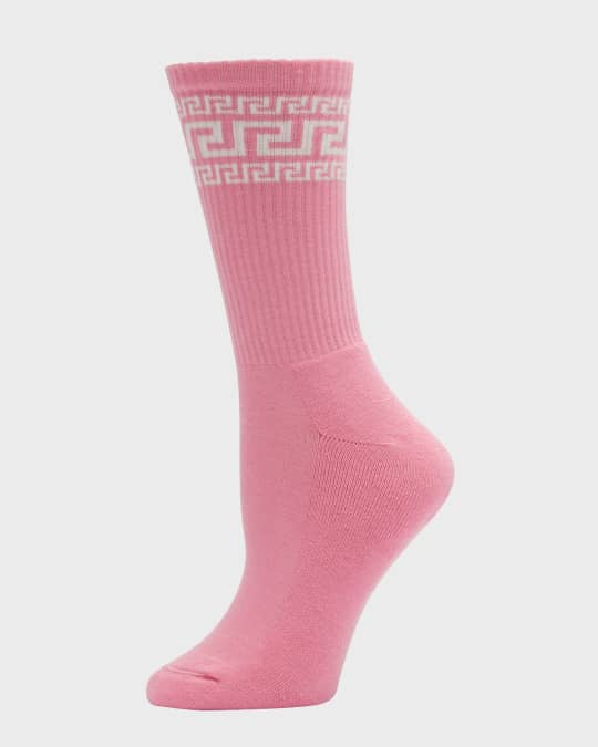 Versace Ribbed Greca Athletic Socks | Neiman Marcus