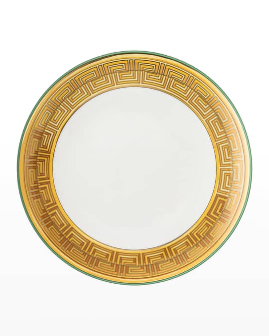 Versace Medusa Amplified Green Coin Dinner Plate | Neiman Marcus