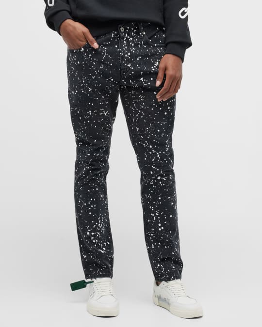 off white pattern jeans