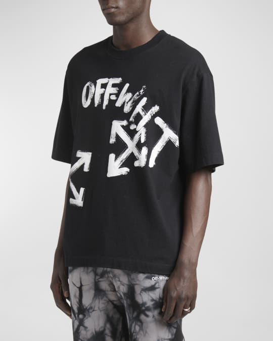 Off-White Men's Paint Script Oversized Skate T-Shirt | Neiman Marcus