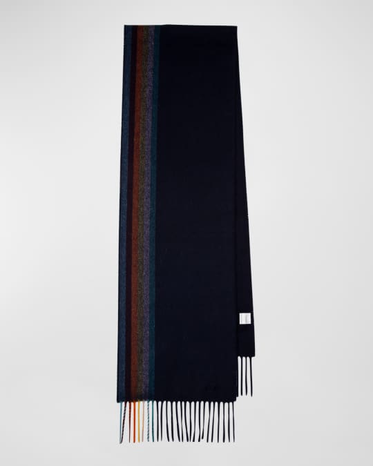 Paul Smith Men's Bright Stripe Cashmere Scarf | Neiman Marcus