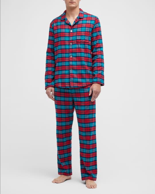 Derek Rose Men's Kelburn 26 Modern Check Pajama Set | Neiman Marcus