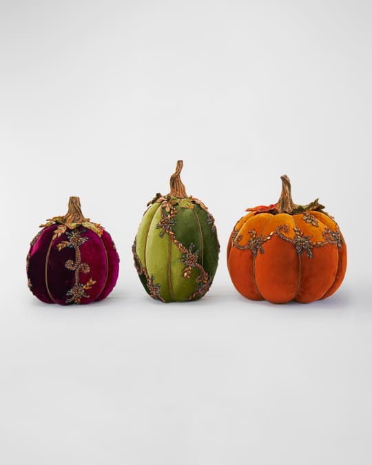 Katherine's Collection Give Thanks Pumpkins, Set of 3 | Neiman Marcus