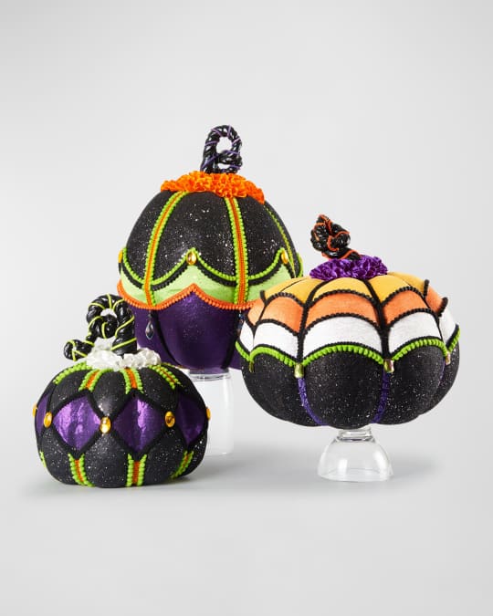 Katherine's Collection Disturbing Delights Halloween Pumpkins, Set of 3 ...