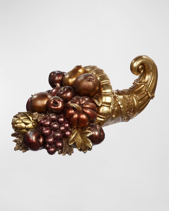 Mark Roberts 8" Gold Cornucopia Decoration | Neiman Marcus