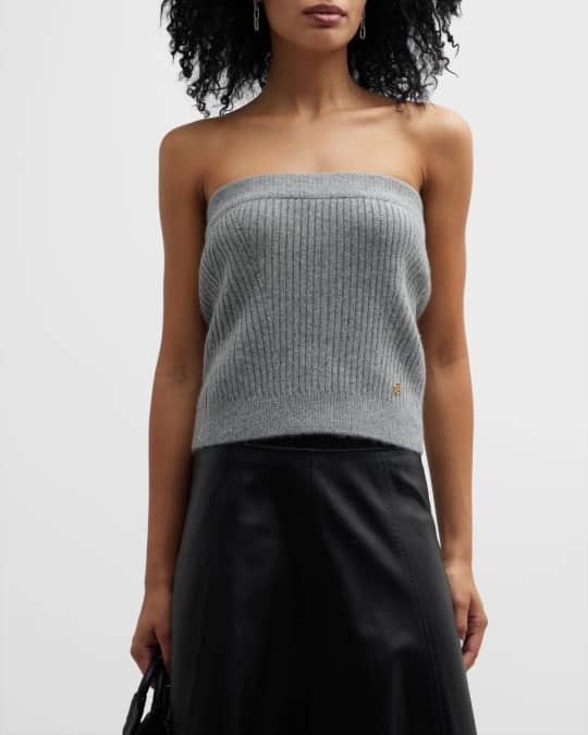 RECTO Knit Back-Button Tube Top | Neiman Marcus