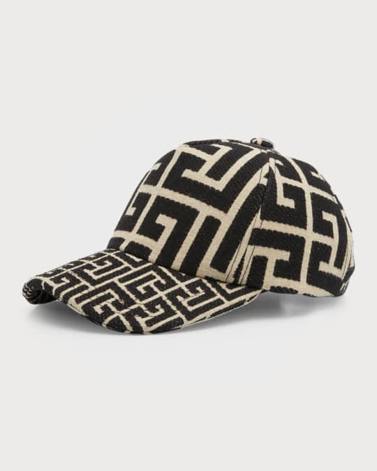 Balmain Jacquard Mix Monogram Baseball Cap | Neiman Marcus