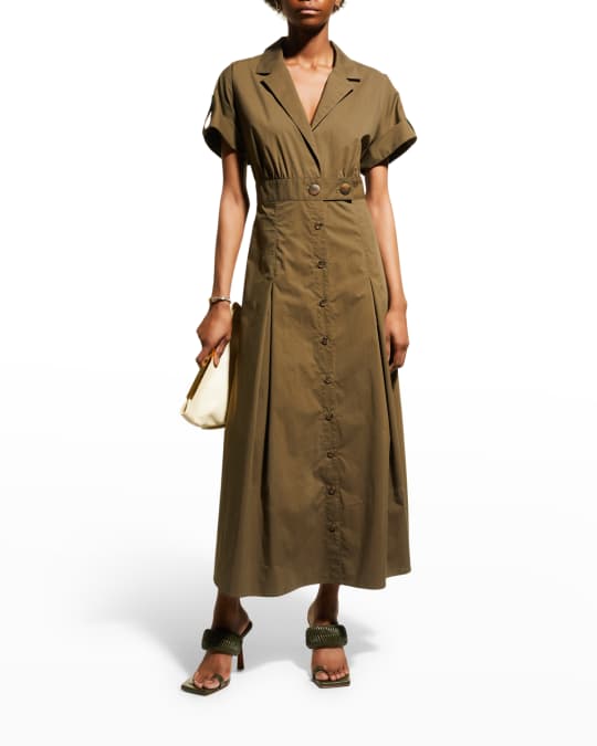 Finley Adele Pleated Short-Sleeve Shirtdress | Neiman Marcus