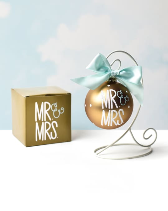 Coton Colors Mr. & Mrs. Glass Ornament with Stand | Neiman Marcus