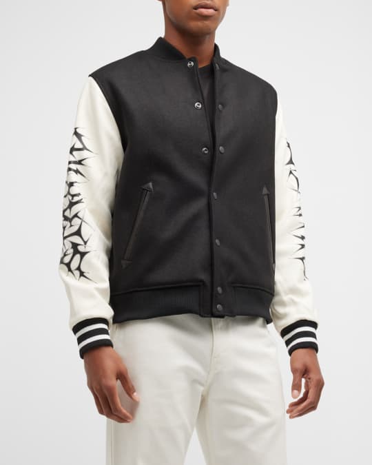 Stampd Men's Graphic-Sleeve Letterman Jacket | Neiman Marcus