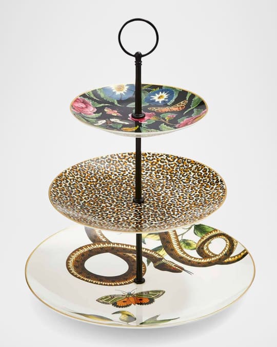 Spode Creatures of Curiosity 3-Tier Cake Stand | Neiman Marcus