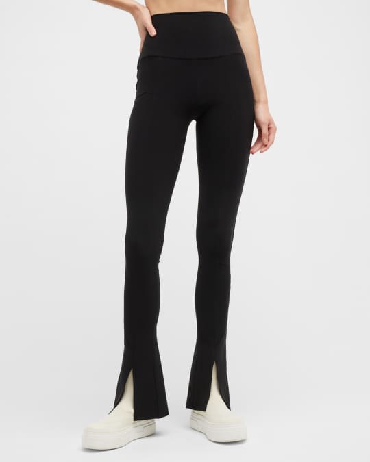 Norma Kamali Active Snap Ribbon Spat High-Rise Leggings | Neiman Marcus
