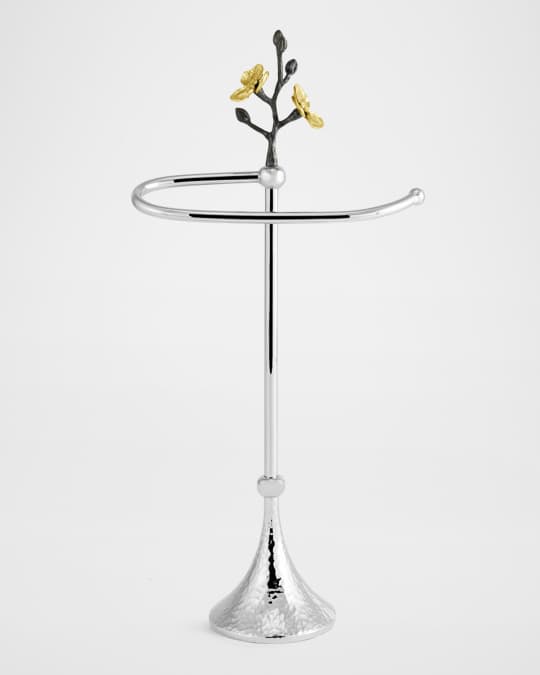 Michael Aram Gold Orchid Fingertip Towel Stand | Neiman Marcus