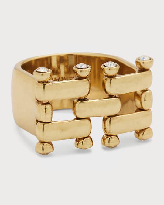 DEMARSON Tori Ladder Link Band Ring | Neiman Marcus