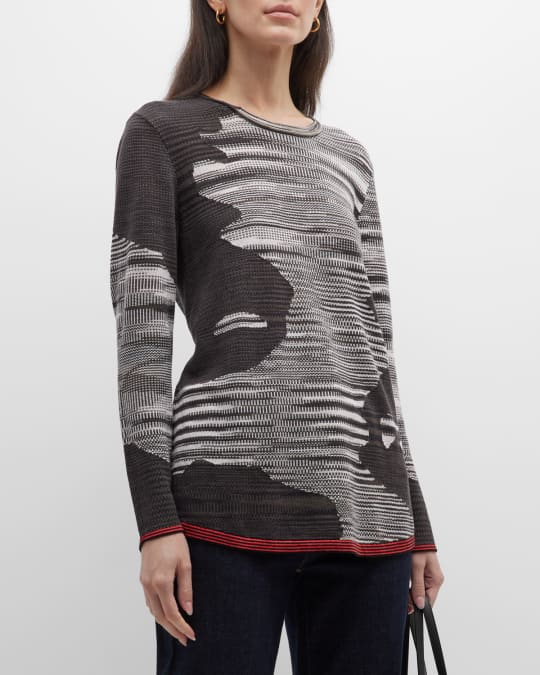 NIC+ZOE Mixed Vital Tundra Intarsia Sweater | Neiman Marcus