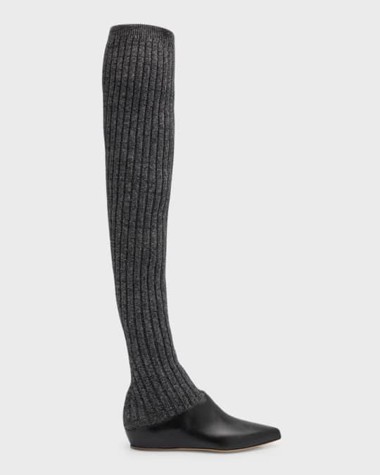 Gabriela Hearst Jimena Cashmere Sock Tall Boots | Neiman Marcus