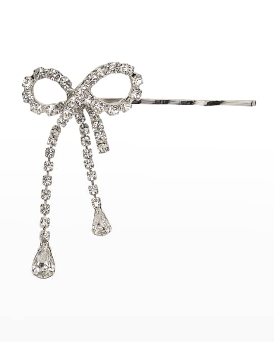 Jennifer Behr Mirabelle Crystal Bow Bobby Pin | Neiman Marcus