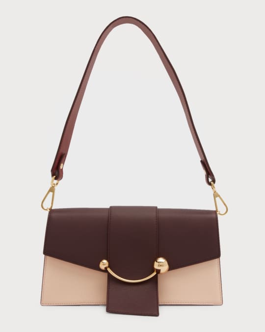 STRATHBERRY Mini Crescent Flap Leather Crossbody Bag | Neiman Marcus