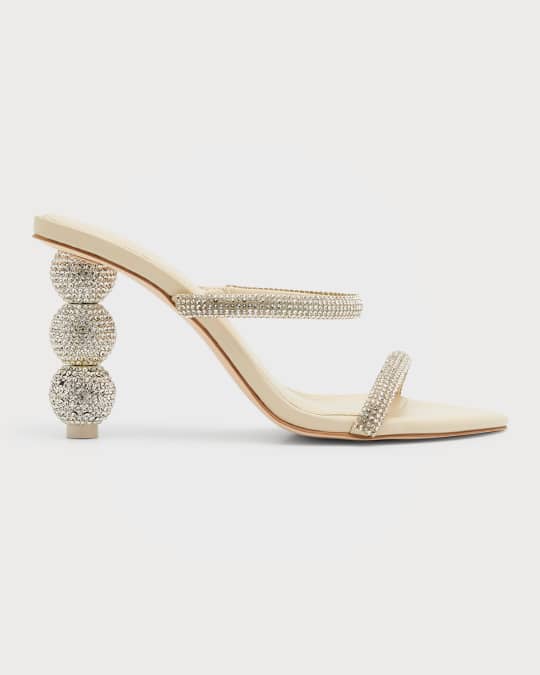 Cult Gaia Envi Sphere-Heel Embellished Slide Sandals | Neiman Marcus