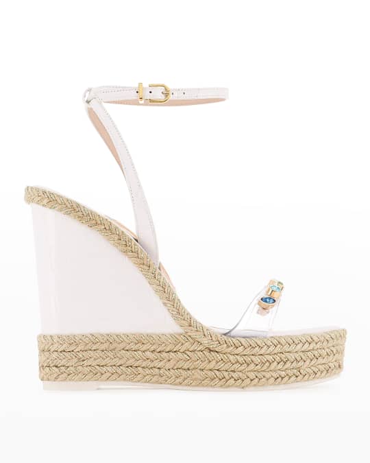 jewel wedge sandals