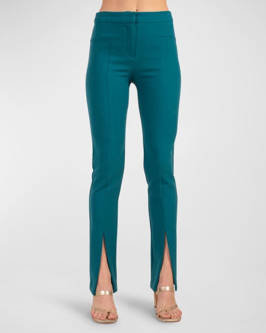 Trina Turk Meteor High-Rise Slit Pants | Neiman Marcus