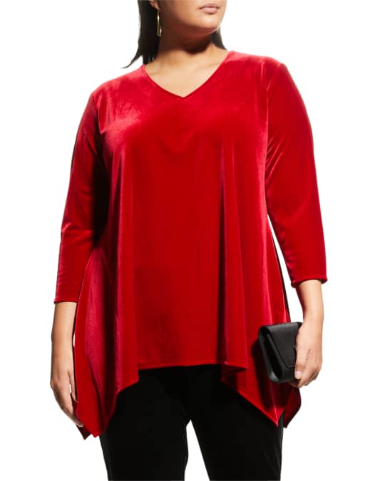 Caroline Rose Plus Size Velvet Swing Tunic | Neiman Marcus