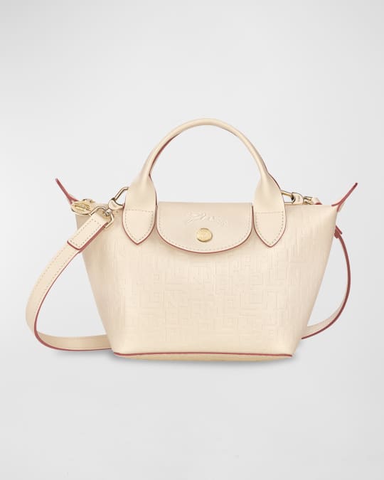 Longchamp Monogram Leather Shoulder Bag | Neiman Marcus