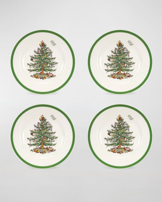 Spode Christmas Tree Set of 4 Salad Plates | Neiman Marcus