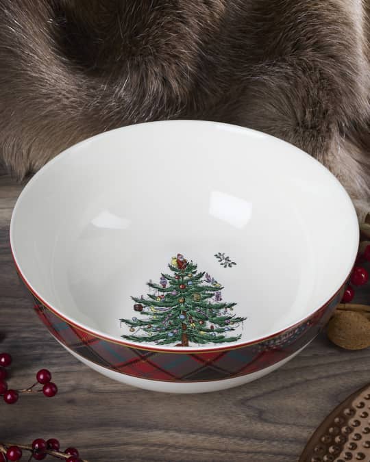 Spode Christmas Tree Tartan Serving Bowl | Neiman Marcus