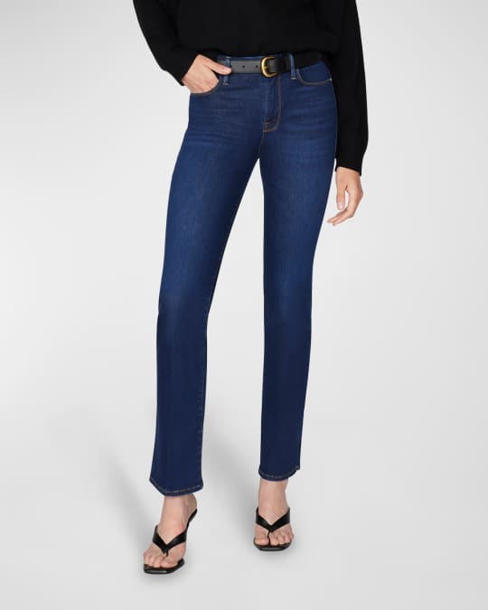 FRAME Le Mini Boot High-Rise Slim Bootcut Jeans | Neiman Marcus