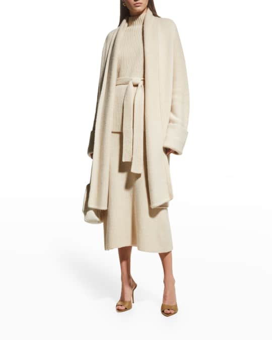Vince Draped Front Wool-Cashmere Duster Cardigan | Neiman Marcus