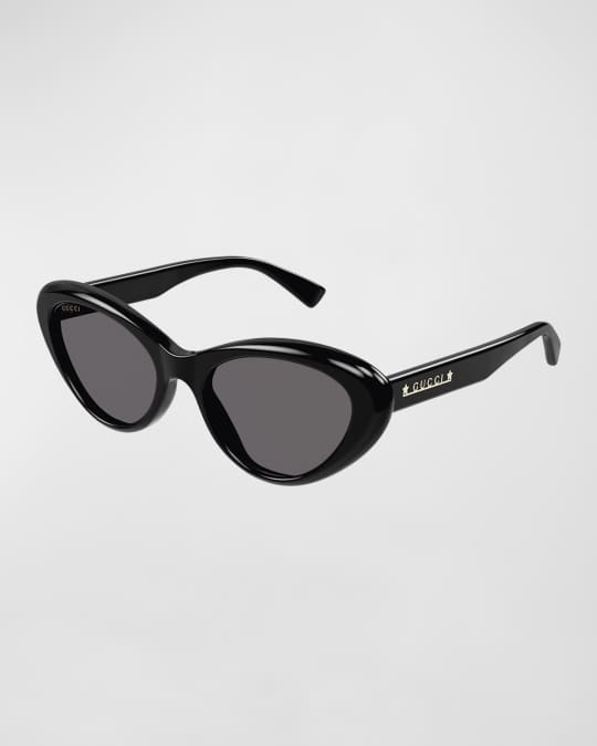 Gucci Star Logo Acetate Cat-Eye Sunglasses | Neiman Marcus