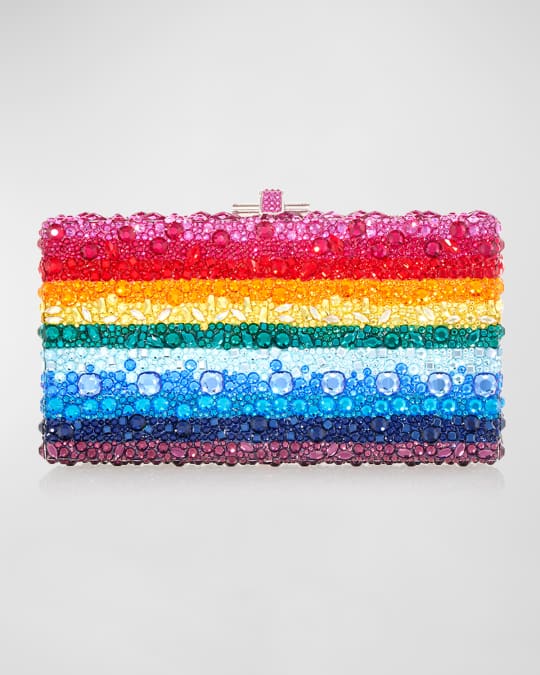 Judith Leiber Couture Rectangle Rainbow Crystal Clutch Bag | Neiman Marcus