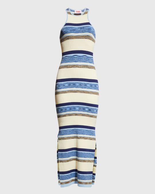 Solid and Striped The Sia Space-Dye Striped Midi Dress | Neiman Marcus
