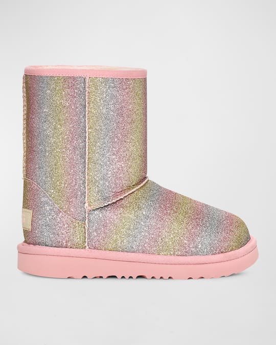 UGG Girl's Glitter Classic Short II Boots, Kids | Neiman Marcus