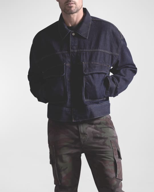 Hudson Men's Boxy Denim Trucker Jacket | Neiman Marcus