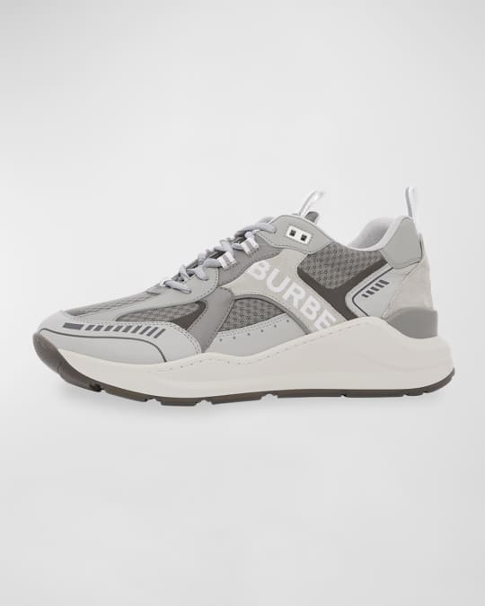 Burberry Men's Logo-Print Mesh Runner Sneakers | Neiman Marcus