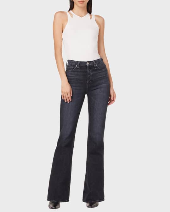 Hudson Faye Ultra High-Rise Flared Jeans | Neiman Marcus