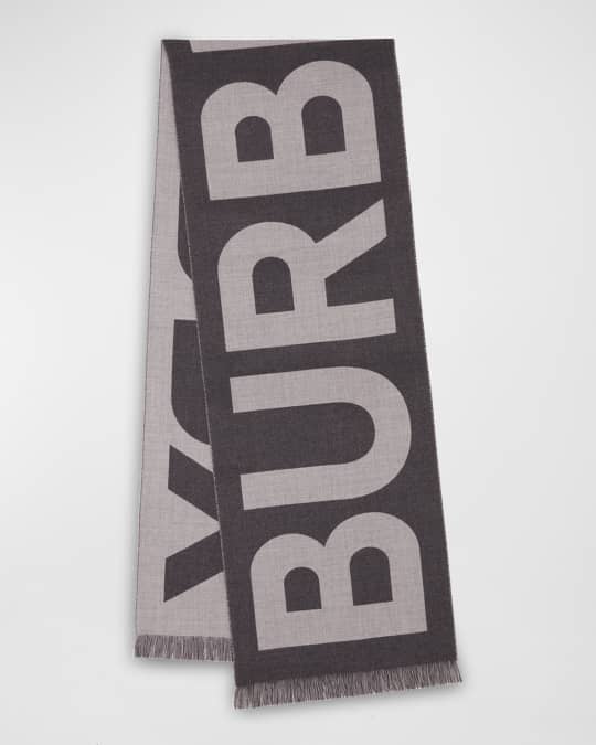 Burberry Football Jacquard Wool Scarf | Neiman Marcus
