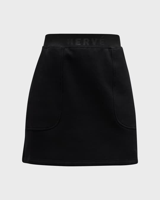 Herve By Herve Leger Bonded Logo Mini Skirt | Neiman Marcus