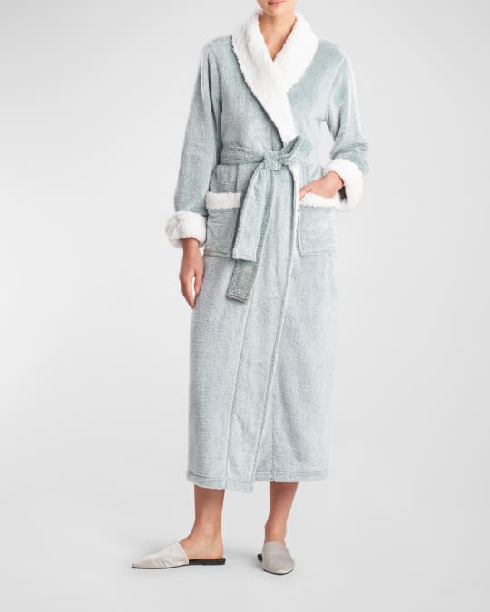 Natori Two-Tone Long Sherpa Robe | Neiman Marcus