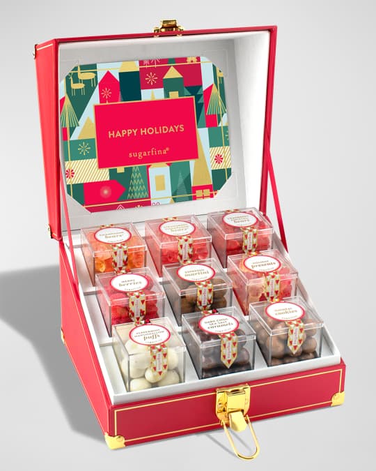 Sugarfina Happy Holidays 9-Piece Red Mini Trunk | Neiman Marcus