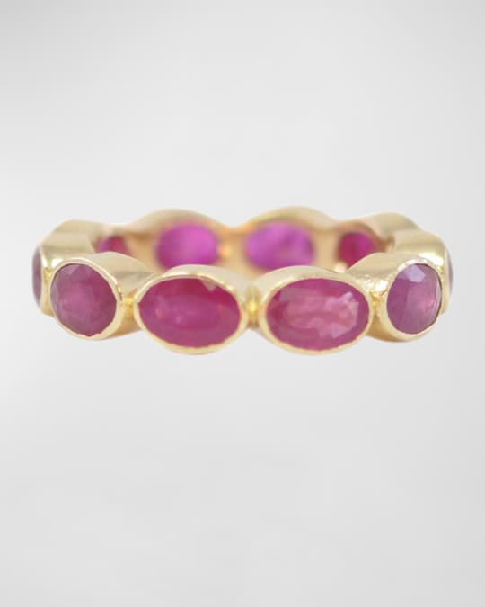 Armenta 18K Yellow Gold Ruby Stack Band | Neiman Marcus
