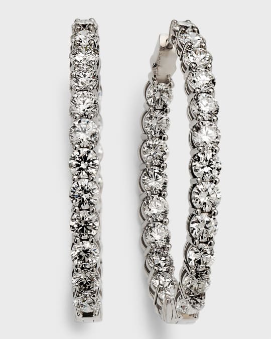 Neiman Marcus Diamonds 18K White Gold Oval-Shape Diamond GH/SI Medium ...