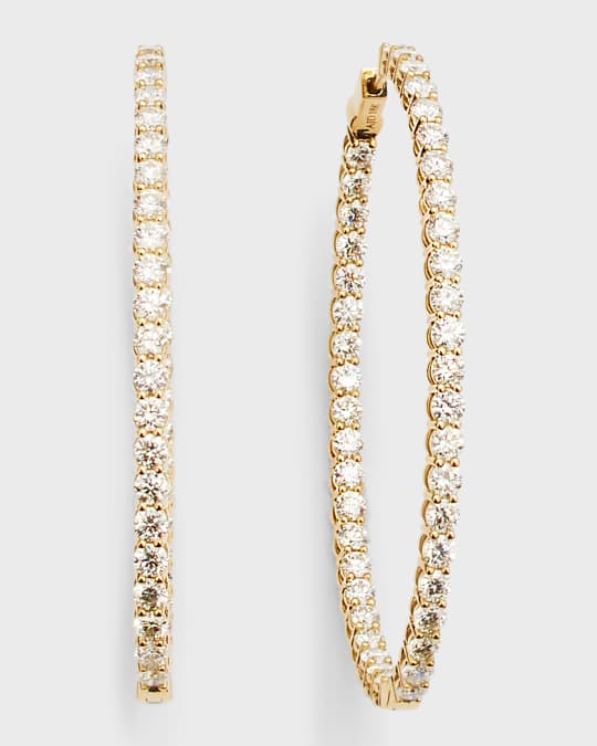 Neiman Marcus Diamonds 18K Yellow Gold Large Oval-Shape Round Diamond ...